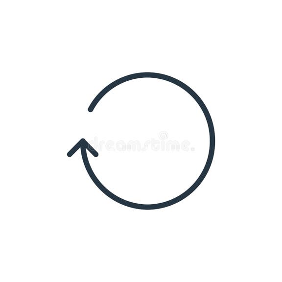 Repeat Icon Vector from Media Players Concept. Thin Line Illustration ...