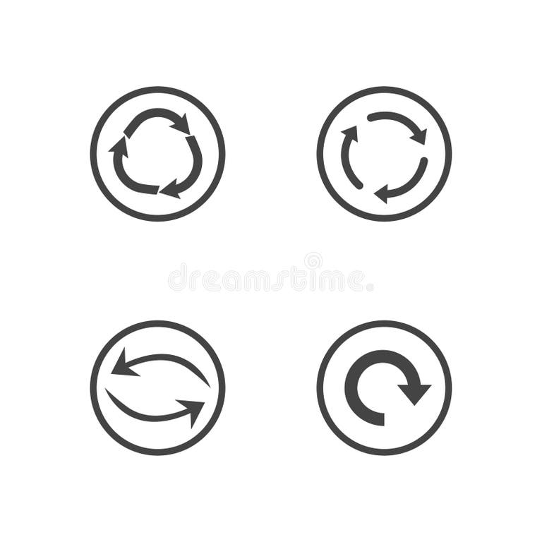 Repeat Icons Set. Set of 4 Refresh Filled Icons Such As Reload, Update, Reload, Replay, Loading ...