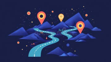 Repeat looping roadmap stock illustration. Illustration of repeat - 397398471