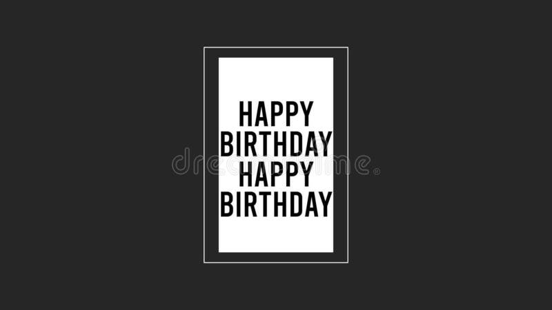 Repeat Modern Happy Birthday Text on Black Gradient Stock Footage ...