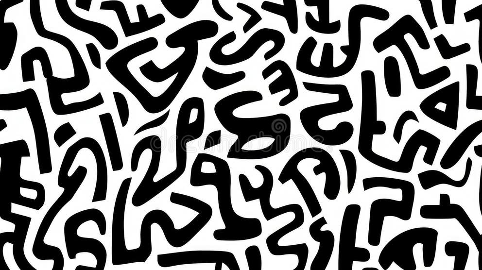 Repeat Pattern of Abstract Line-based Glyphs Evokes an Enigmatic ...