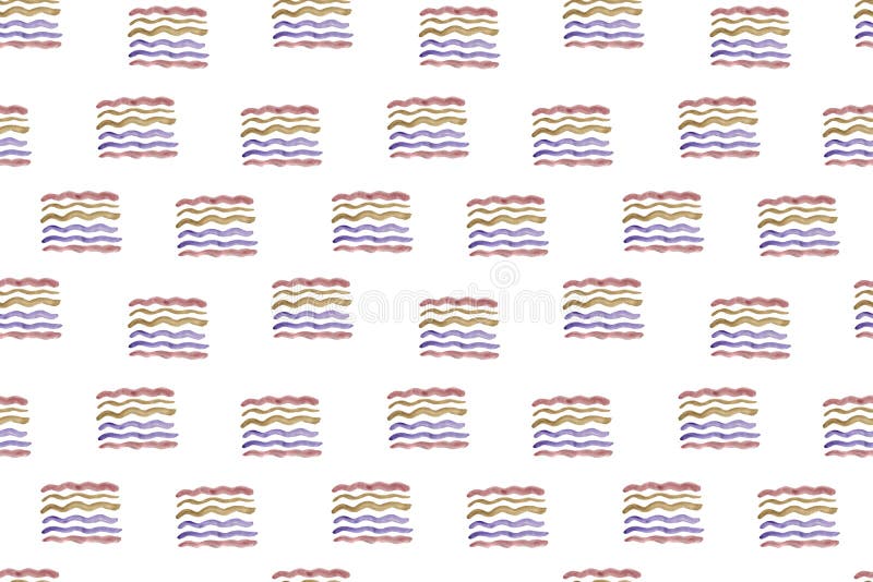 Repeat Pattern of Abstract Squares Formed of Curly Horizontal Lines ...