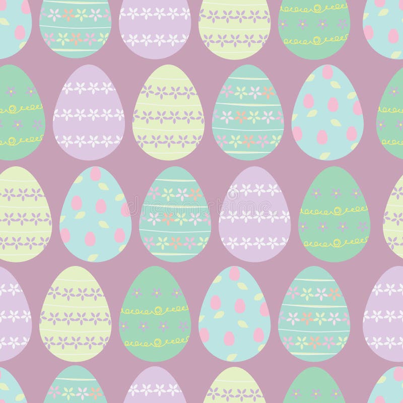 Repeat Pattern with Delicious Chocolate Easter Eggs Vector Artwork on ...