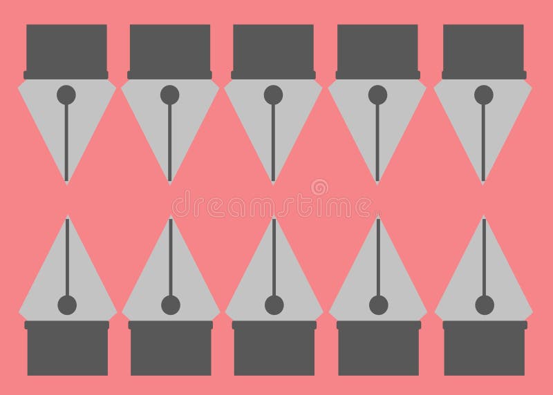 A Repeat Pattern of a High End Ink Fountain Pen for Formal Documents ...