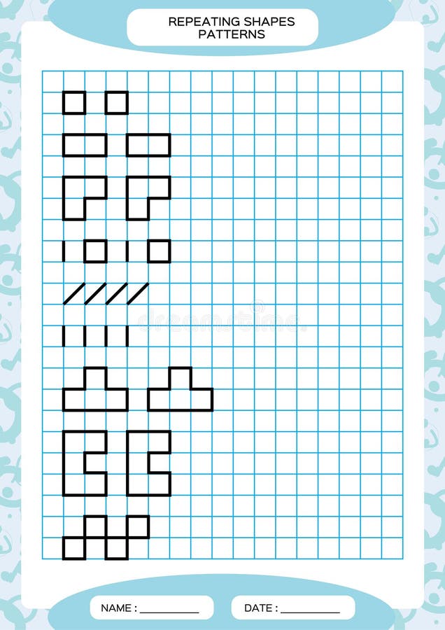 Repeat Pattern. Tracing Lines Activity, Special for Preschool Kids ...