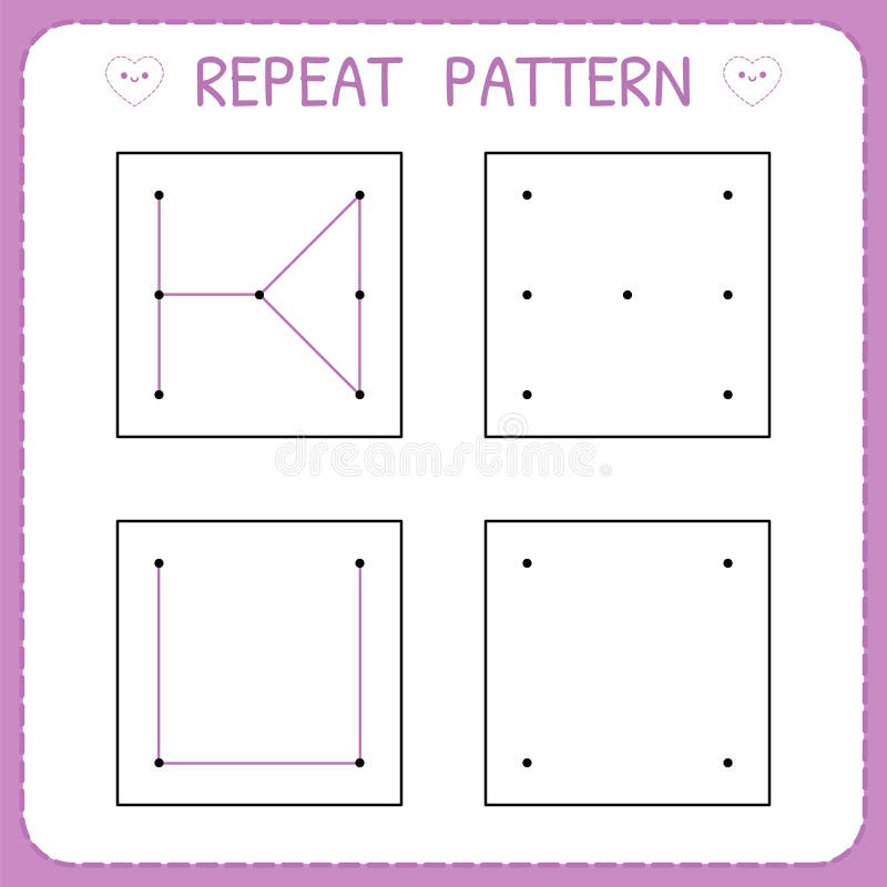 Repeat Pattern. Working Page for Kids. Educational Games for Practicing ...