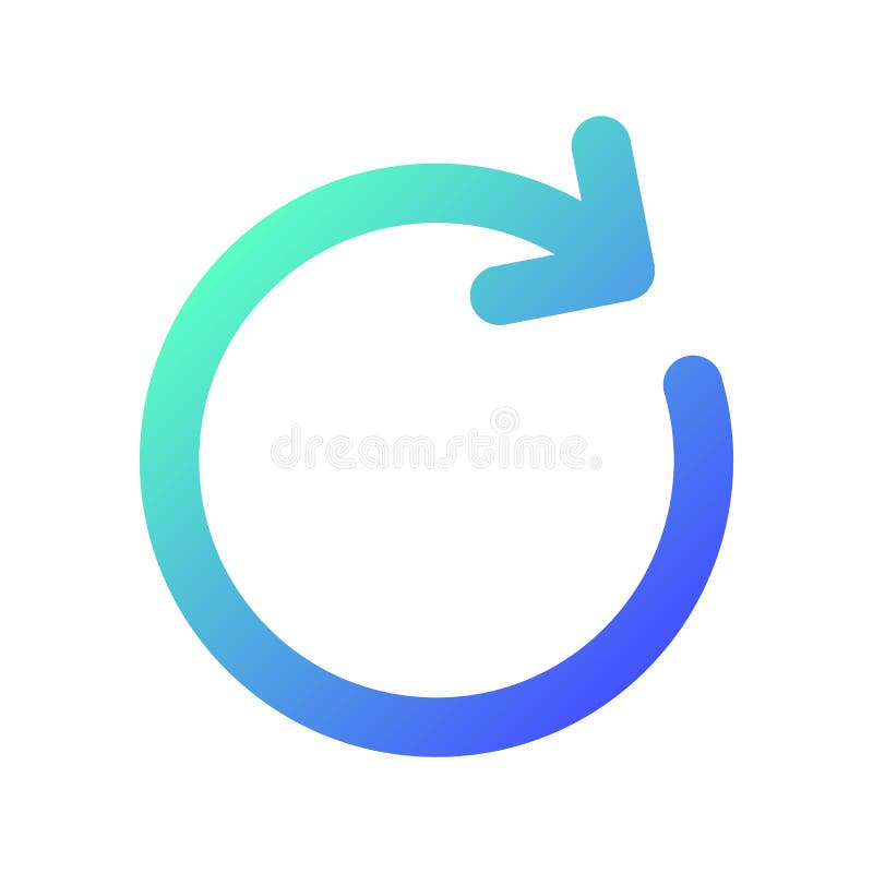 Repeat Pixel Perfect Linear Ui Icon Stock Vector - Illustration of page, round: 251771826