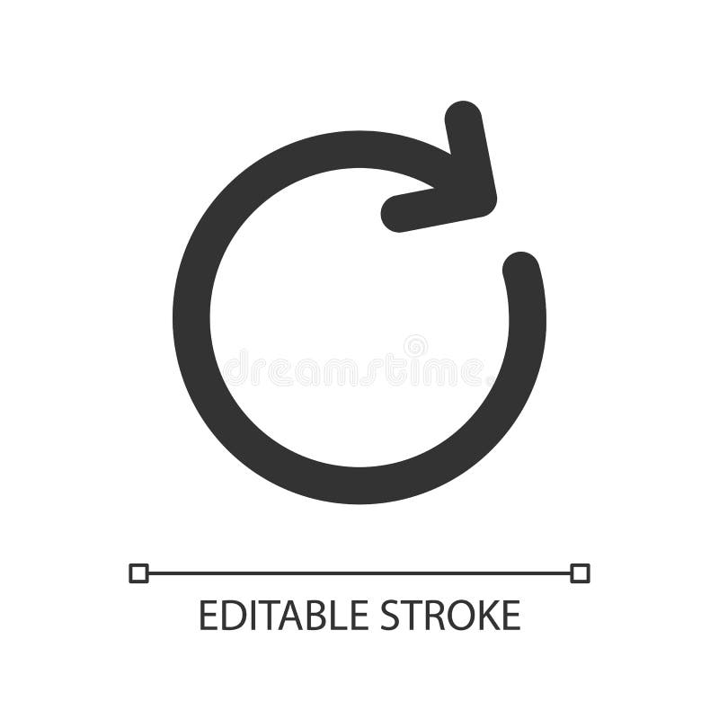 Repeat Pixel Perfect Linear Ui Icon Stock Vector - Illustration of page, round: 251771826