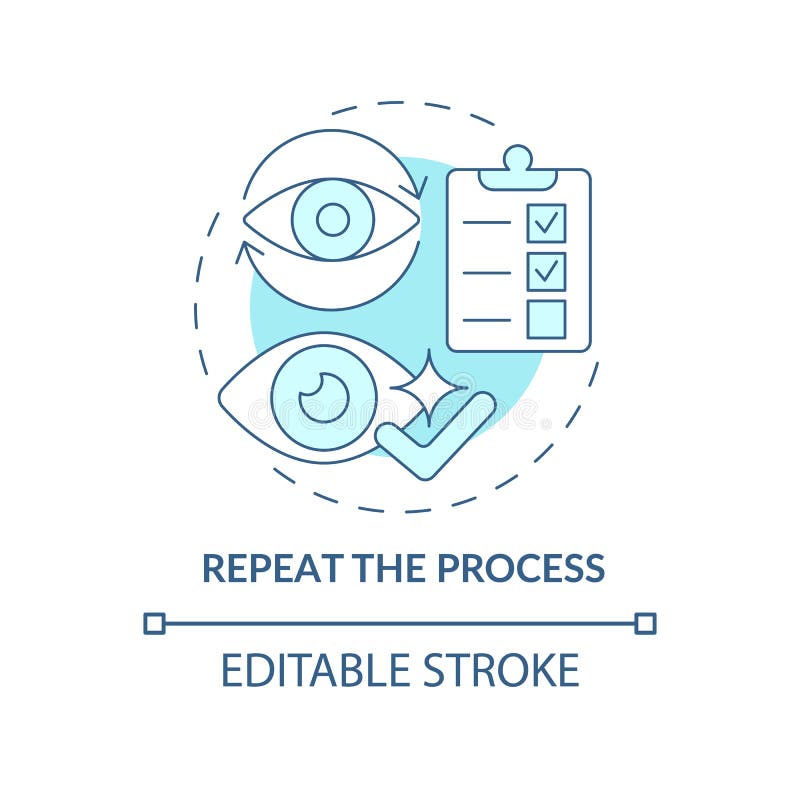 Repeat the Process Concept Icon Stock Vector - Illustration of ...