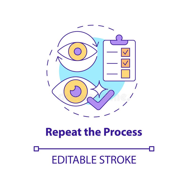Repeat the Process Concept Icon Stock Vector - Illustration of ...