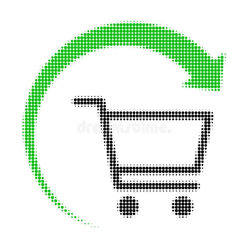 Repeat Purchase Order Halftone Dotted Icon Stock Vector - Illustration ...