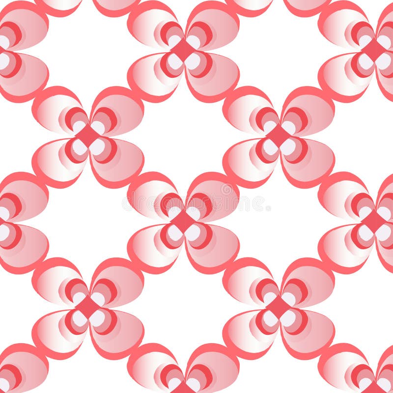 Repeat Red Flower Geometric Color Floral Abstract Vector Pattern Stock ...