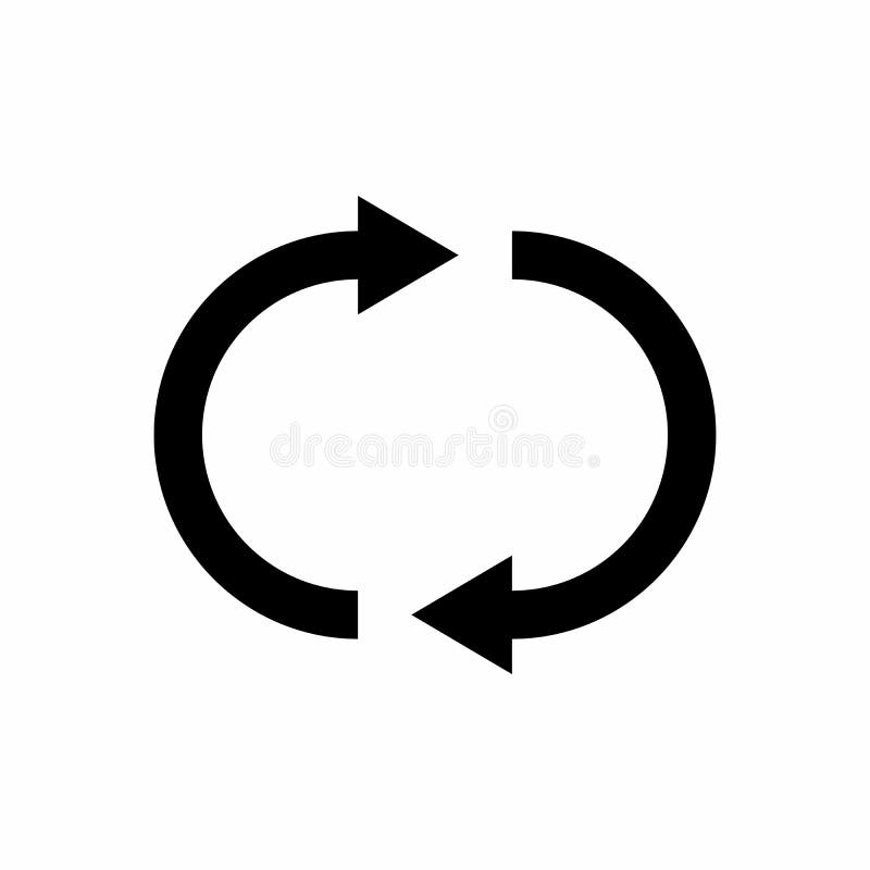 Repeat, Refresh, Arrow Rotation Vector Icon Illustration Stock Vector ...