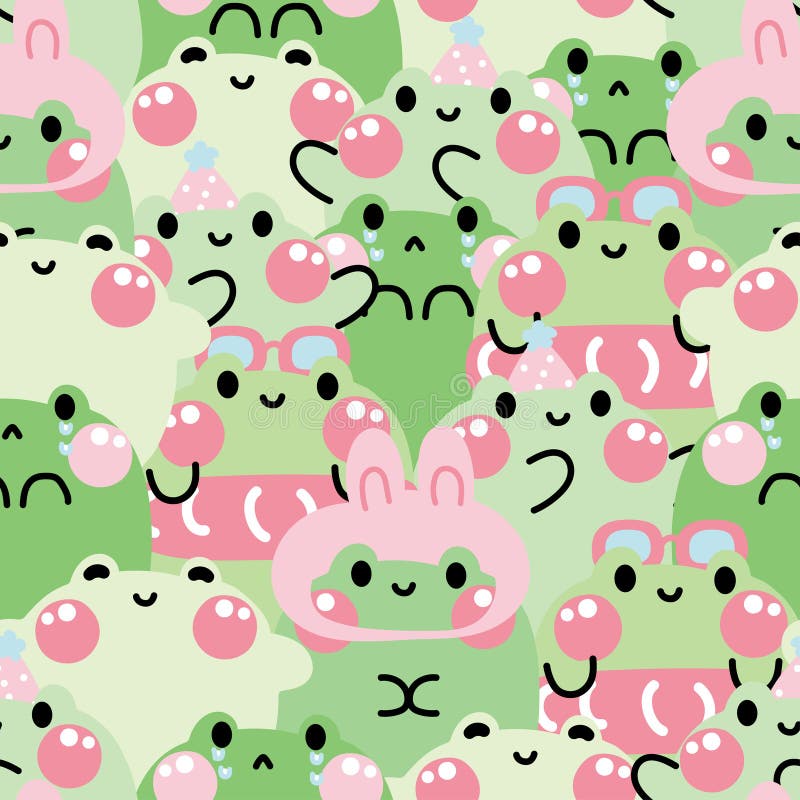 Frog with Round Frame for Banner, Poster, and Greeting Card Stock ...