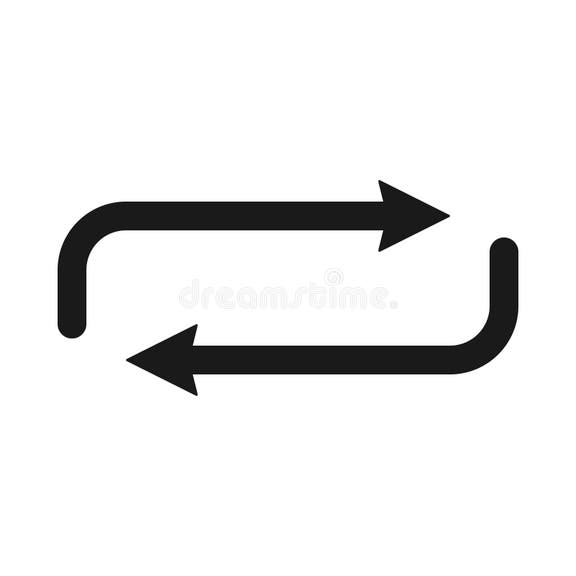 Repeat Button Vector Icon stock vector. Illustration of flat - 211383020