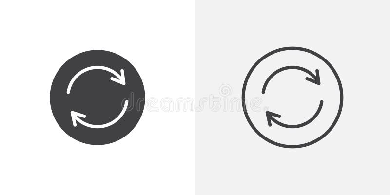 Repeat vecor icon set stock vector. Illustration of recurrence - 340562012