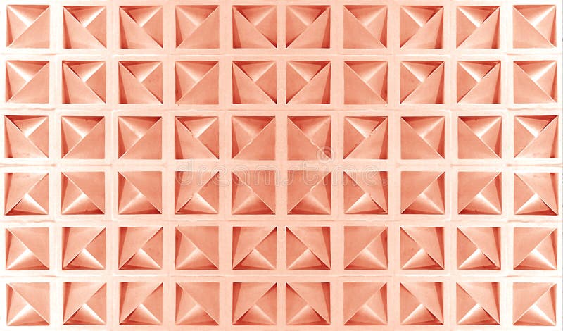 Coral Color Geometric Pattern Background. Stock Illustration ...