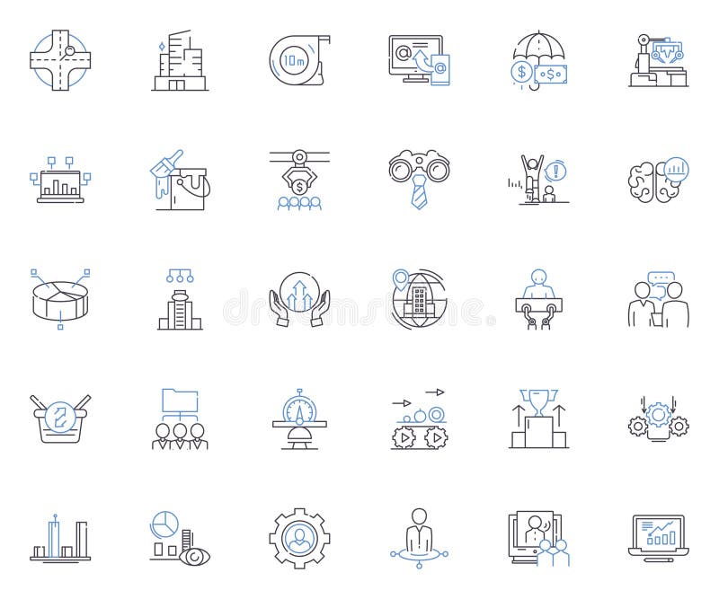 Repeatable Manufacturing Line Icons Collection. Efficiency, Consistency ... Repeatable Manufacturing Line Icons Collection. Efficiency, Consistency ...