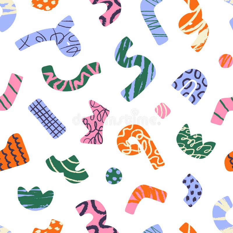 Repeatable Pattern of Abstract Geometric Shapes, Elements are ...