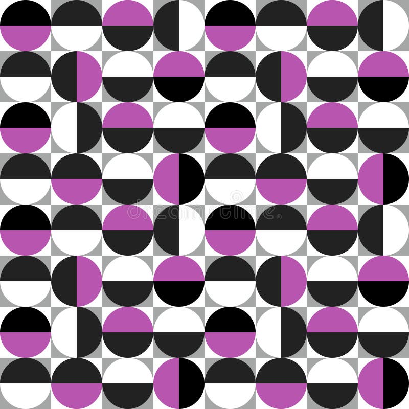 Repeatable Pattern with Half Circles. Stock Vector - Illustration of ...