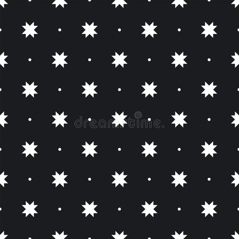 Repeatable Pattern with Star Figures and Dots Stock Illustration ...
