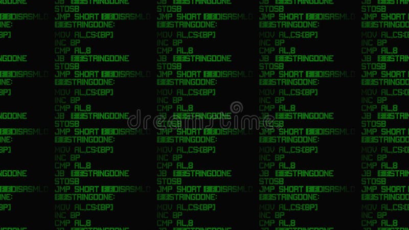 Assembler Code of Computer Program Stock Illustration - Illustration of background, network ...