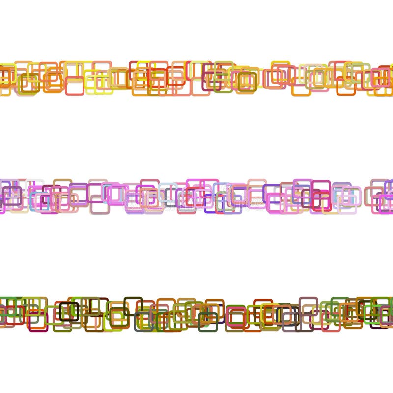 Repeatable Square Pattern Text Rule Line Design Set - Vector Design ...