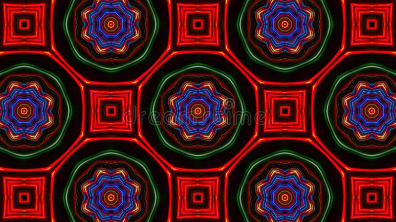 Repeated Circular Figures on an Abstract Background Forming a ...