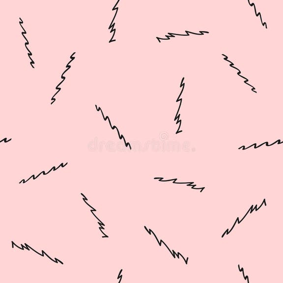 Repeated Curved Lines Drawn by Hand. Simple Seamless Pattern. Sketch ...