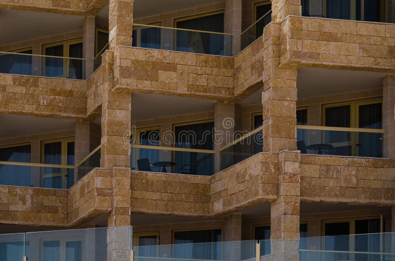 Repeated Geometric Shapes of the Building in the Form of Vertical Steps ...