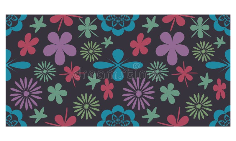 Repeated Pattern Bundle Pack, Flowers Leaves Vector Pattern Pattern ...