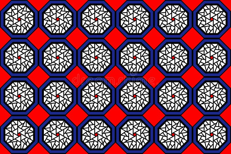 Repeated Pattern Design of Squares and Octagons Stock Illustration ...