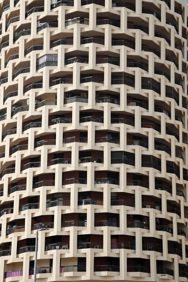 Repeated Pattern of a High Buidling Facade with Windows and Frame Stock ...