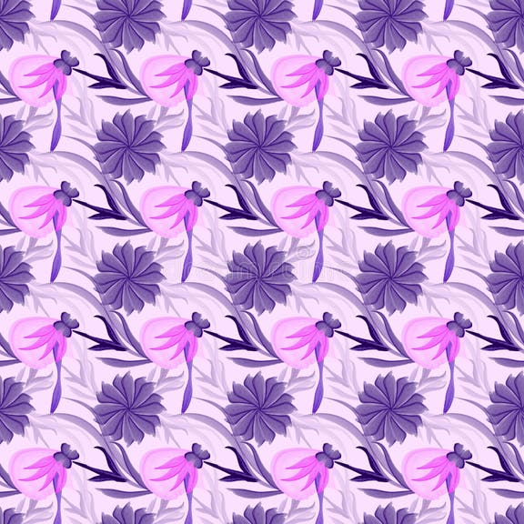 Repeated Pattern with Watercolor Leaf Shapes, Design Suitable for ...