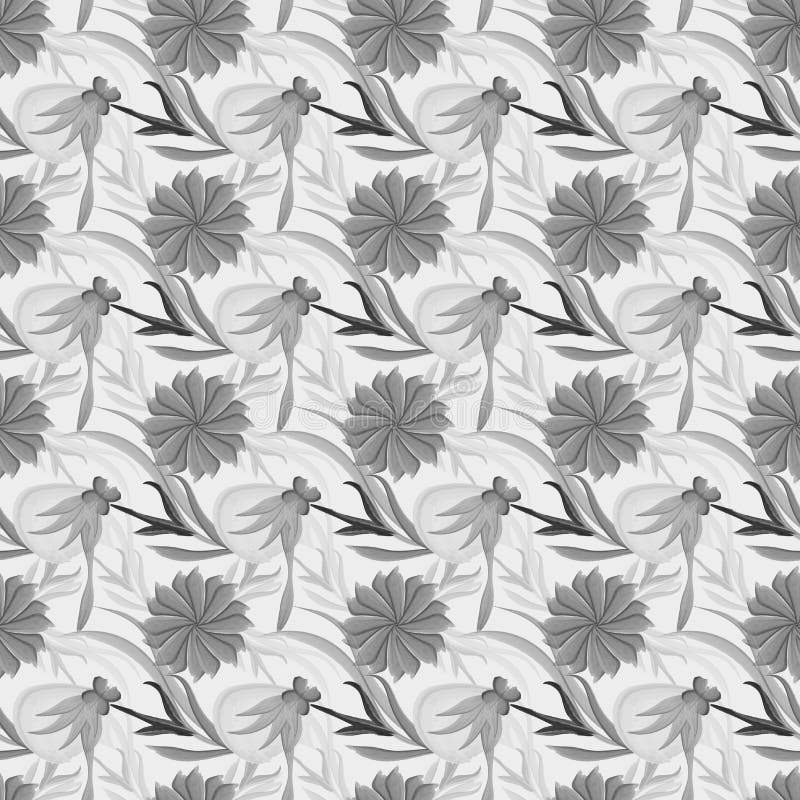 Repeated Pattern with Watercolor Leaf Shapes, Design Suitable for ...