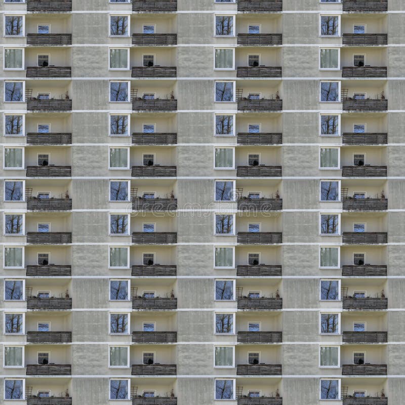 Repeated Pattern of Windows in Monotonous Skyscraper, Abstract ...