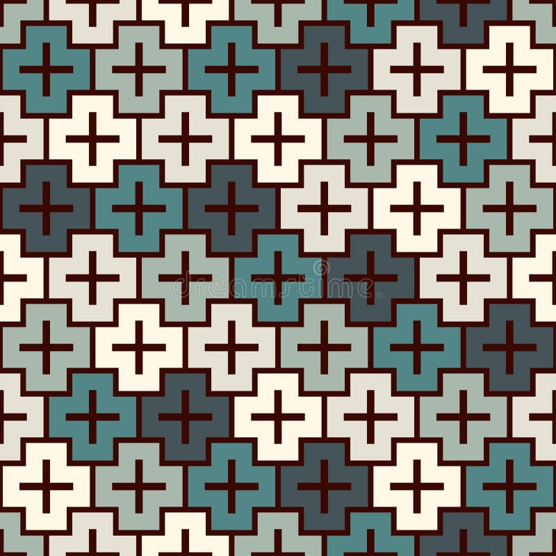 Repeated Puzzle Mosaic Abstract Background. Seamless Pattern with ...