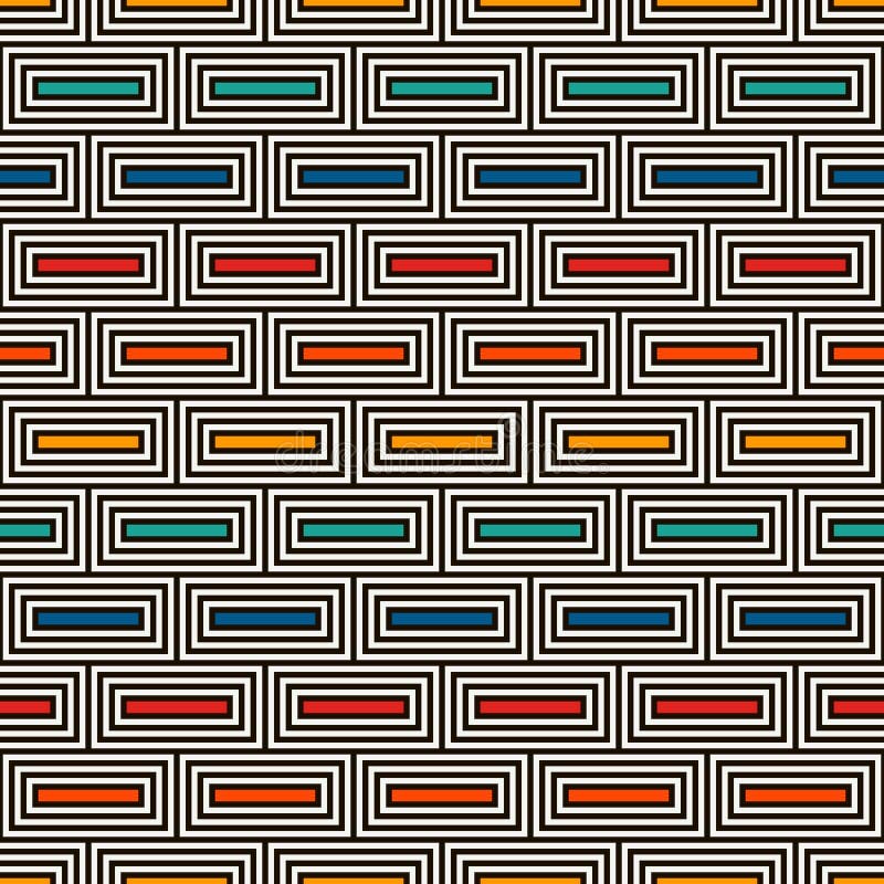 Repeated Rectangular Blocks Abstract Background. Bricks Motif. Ethnic ...