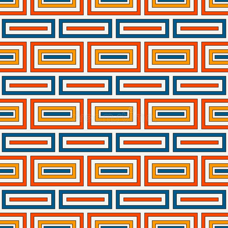 Repeated Rectangular Blocks Abstract Background. Bricks Motif. Ethnic ...