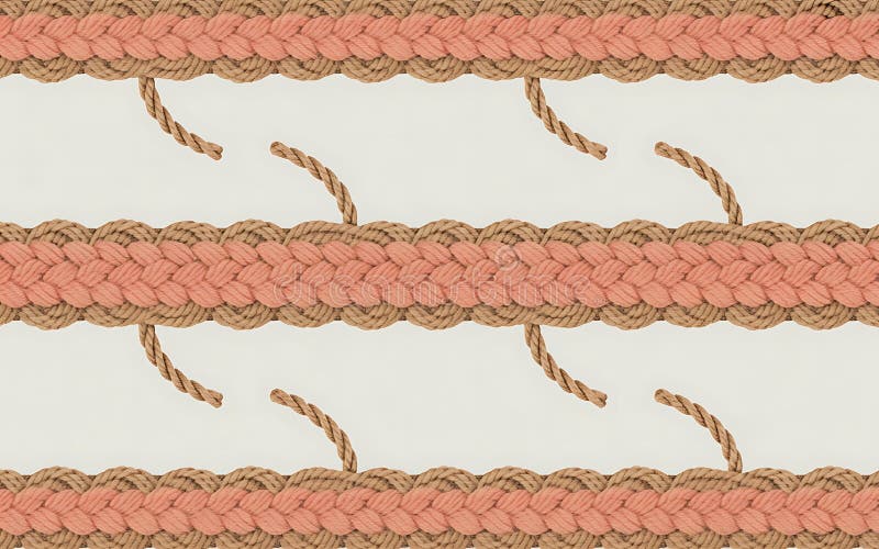 Braided Rope Texture Pattern with Alternating Pink and Brown Design on ...
