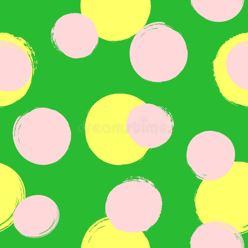 Repeated Round Spots Painted by Hand with Rough Brush. Coloured ...