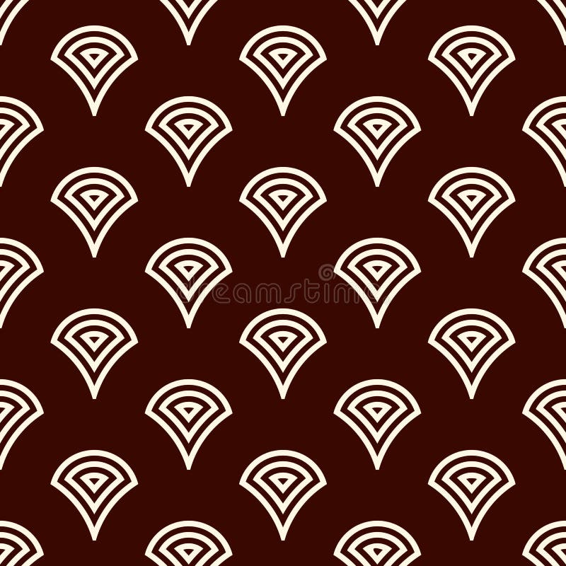 Repeated Rounded Scallop Figures. Seamless Geometric Pattern. Abstract ...