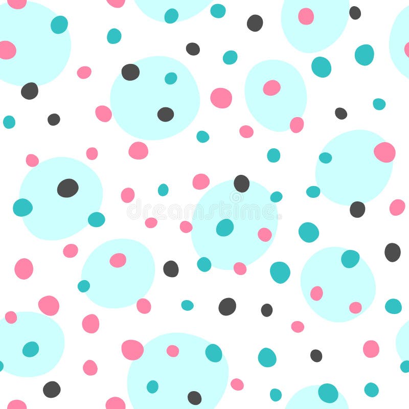 Repeated Scattered Rounded Dots. Simple Seamless Pattern for Children ...