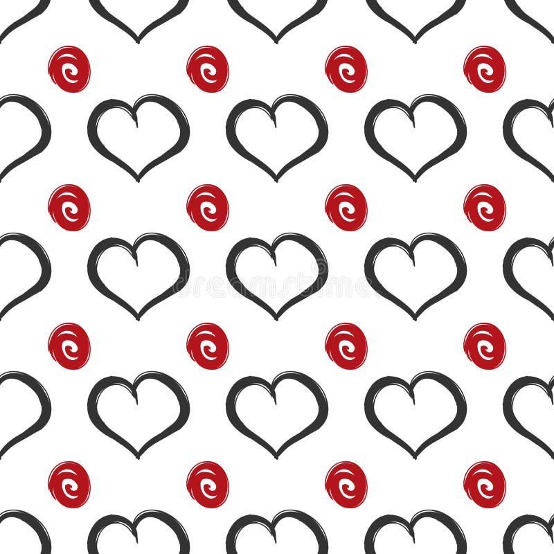 Seamless Vector Pattern, Red Squiggles Stock Vector - Illustration of ...