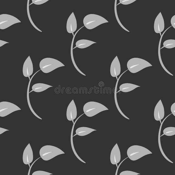 Repeated Twigs with Leaves. Seamless Pattern Stock Vector ...