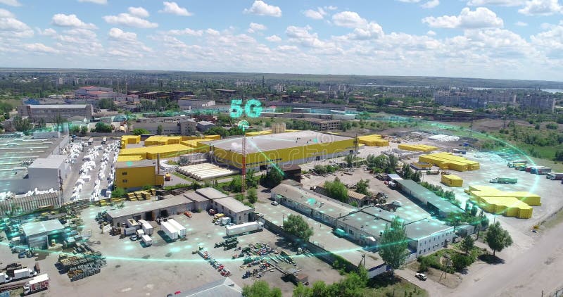 5g Mobile Tower Transmits Signal. Visualization of Data Transmission ...