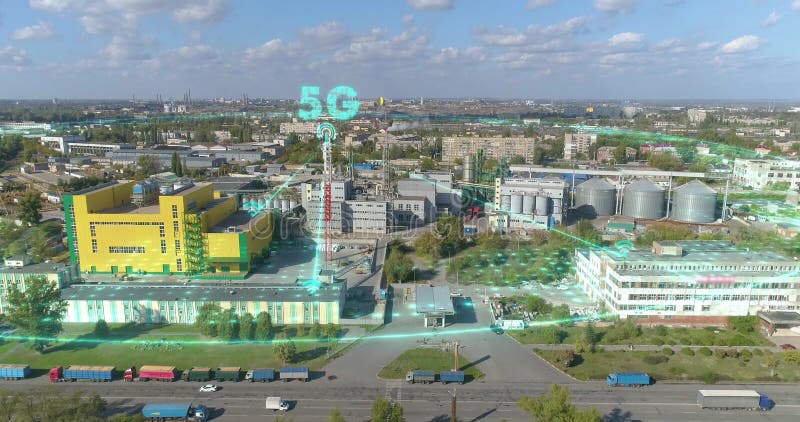 Visualization of 6g Data Transmission through a Repeater. Mobile Tower ...