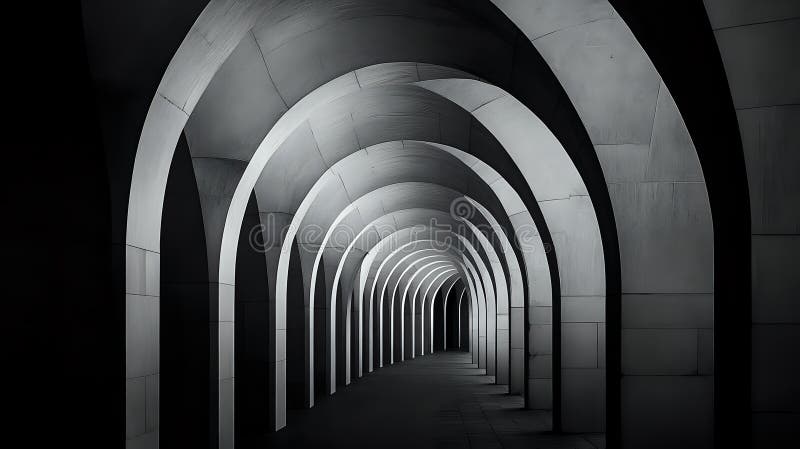 Repeating Arches in Striking Black-and-white Architectural Textures ...