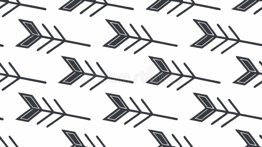 Repeating Arrow Pattern, Symbolizing Direction and Progress. Vector ...