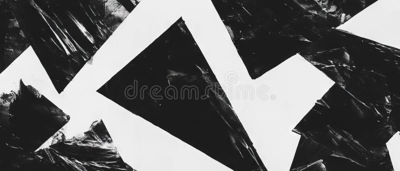 Repeating Black Ink Triangles Creating Sharp Contrast on a White ...